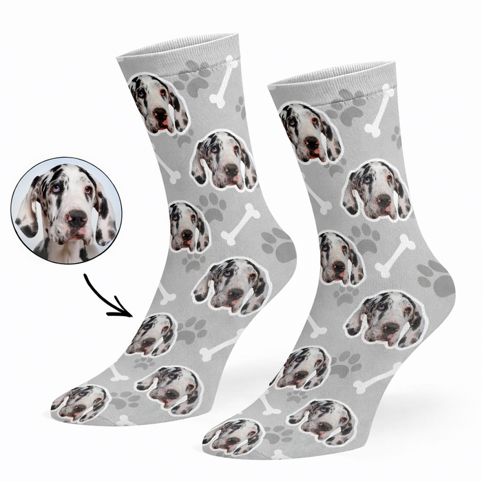 Personalised Dog Socks - Custom Dog Photo Socks
