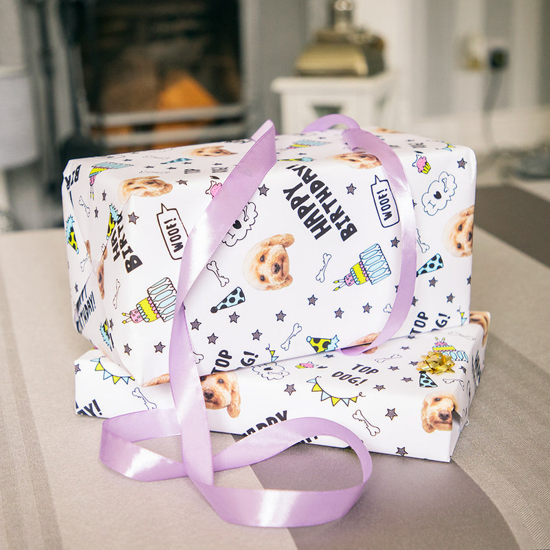 Personalised Dog Wrapping Paper | Dog Photo Gift Wrap
